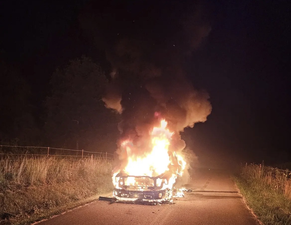 Truck Destroyed By Fire Near Sand Bar Road/Crum Lane Intersection ...